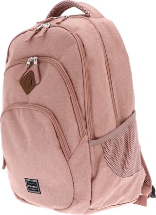 Travelite Handgep&auml;ck Rucksack, Laptop Rucksack 15,6 Zoll, BASICS, Daypack, Tagesrucksack mit vielen F&auml;chern + Aufsteckfunktion, 45 cm, 22 Liter