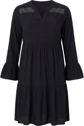 Angel Of Style Midikleid Empire-Kleid Lochstickerei-Eins&auml;tze Volants