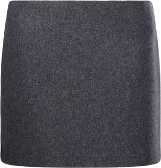 Sportmax Femme, Jupes, Gris, Taille: 38 FR Straight Hem Wool Skirt