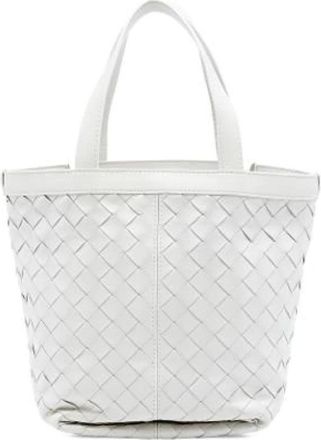 Bottega Veneta Sac cabas en cuir nappa Pre-owned - Femme - Pre-owned - Blanc - Taille: ONE Size