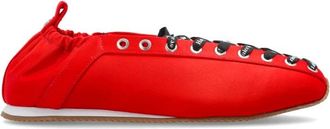 Ganni Femme, Chaussures, Rouge, Taille: 36 EU Satin Baskets