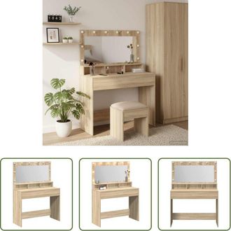 vidaXL vidaXL Sonoma-Eiche - Schminktisch Sonoma-Eiche 100 x 41 x 135 cm Holzwerkstoff