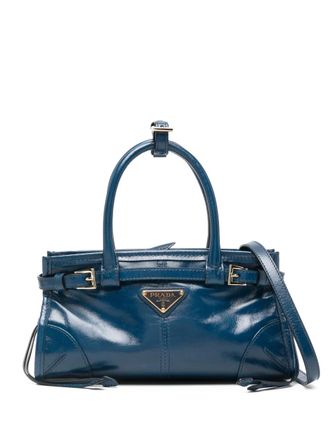 Prada mini Bonnie buckle-detail tote bag - Bleu