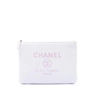 Chanel Pre-owned Raffia Clutch - - Pre-owned - Damen - Wei&szlig; - ONE SIZE