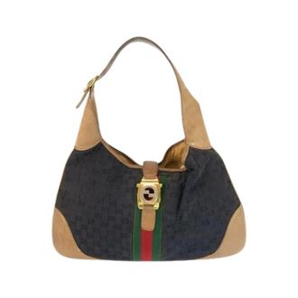 Gucci Sac bandouli&egrave;re GG Canvas Leather Pre-owned - Femme - Pre-owned - Noir - Taille: ONE Size