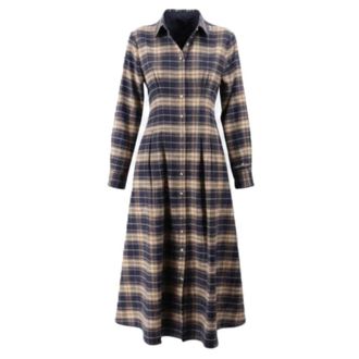 MC2 Saint Barth Robe chemise en flanelle &agrave; carreaux tartan Alys - Femme - Robes - Multicolore - Taille: 38 FR