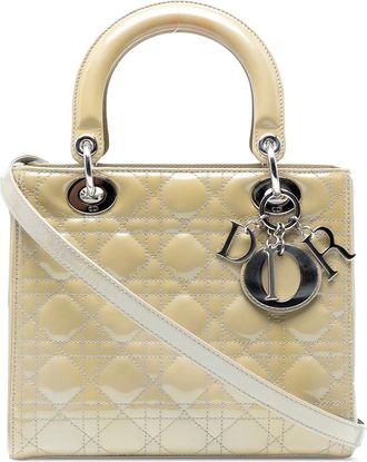 Dior Hobo Bags - Medium Patent Cannage Lady Dior - Gr. unisize - in Braun - für Damen