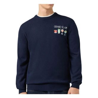 MC2 Saint Barth Homme, Pulls, Bleu, Taille: XL Heron Light Crewneck Sweater