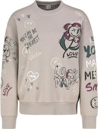 Sublevel Sweatshirt Damen Pullover langarm im Alloverprint Sweater, Sweatpullover
