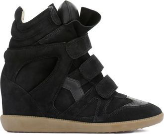 Isabel Marant Wedge-Sneakers mit Klettverschluss - Schwarz