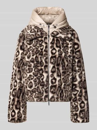 AMBER & JUNE Jacke aus Kunstfell mit Zweiwege-Rei&szlig;verschluss