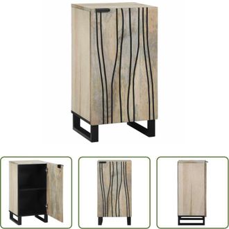 vidaXL Massivholz Mango - Sideboard Wei&szlig; 40 x 33 x 75 cm massives Mangoholz