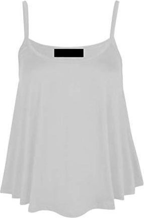 21Fashion Cami Débardeur sans manches pour femme Taille plus évasée - Blanc - 52