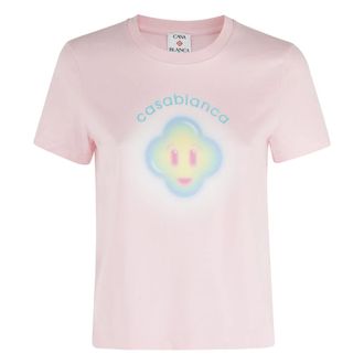 Casablanca Smiley T-Shirt - - Tops - Damen - Rosa - XS