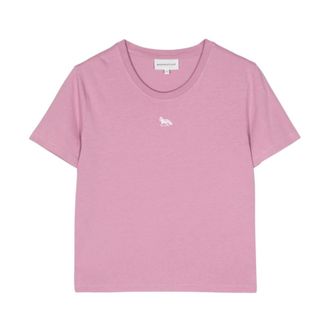 Maison Kitsuné Femme, Tops, Rose, Taille: 40 FR T-shirt Rose avec Motif Renard