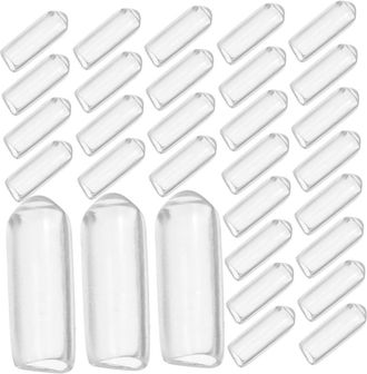 NUOBESTY 300 St&uuml;ck Gummikappen f&uuml;r Lochwandhaken 6mm Transparent Endkappen f&uuml;r Supermarktregale Schutzkappen f&uuml;r Hakenspitzen Zur Hakenfixierung