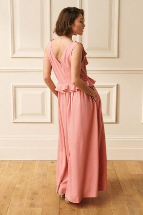 Laura Ashley Midikleid Laura Ashley &auml;rmelloses, ger&uuml;schtes Midikleid (1-tlg)