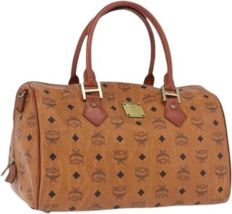 MCM Pre-owned Toile sacs-main - Femme - Pre-owned - Brun - Taille: ONE Size