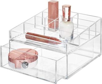 InterDesign iDesign Clarity Stapelbarer Organizer mit 3 Schubladen f&uuml;r Lesebrillen, Brillen, Sonnenbrillen - Durchsichtig, 1 St&uuml;ck