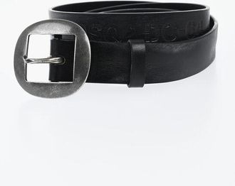 Dsquared2 Solid Color Leather Belt 30mm size 100