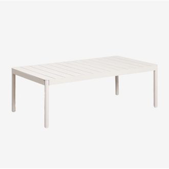 Sklum Rechteckiger Gartentisch 110x60 cm aus Aluminium Boleni Gardenia Wei&szlig;
