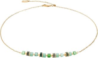 Coeur de Lion Halskette - Halskette Mini Cubes & Chain - Gr. unisize - in Gr&uuml;n - f&uuml;r Damen