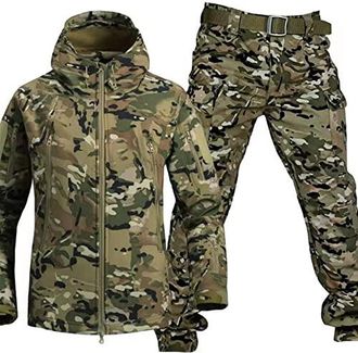 Generic Tenue militaire imperm&eacute;able camouflage - Ensemble veste et pantalon tactiques pour homme pour combat militaire