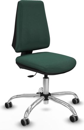 Piqueras y Crespo Elche Schreibtischstuhl, gr&uuml;n, ohne Armlehnen, ausgestattet mit Permanentkontakt und Schneideschaum, 65 mm Rollen, Parkett, Flaschengr&uuml;n