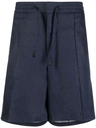 Brioni bermuda &agrave; lien de resserrage - Bleu