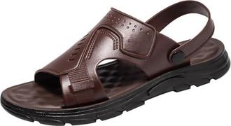 Generic Sandales d&eacute;t&eacute; pour homme avec semelles souples anti-adapt&eacute;es pour la conduite, les semelles &eacute;paisses, la plage, les sandales d&eacute;contract&eacute;es &agrave; double bo