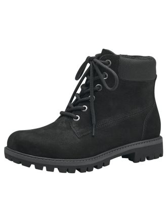Tamaris Damen Schn&uuml;rstiefel Leder; BLACK UNI/schwarz; 39 EU