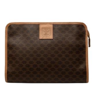 Celine Pre-owned Coated Canvas Clutch - - Pre-owned - Damen - Braun - ONE SIZE