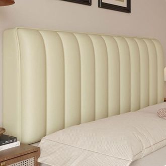 Generic Kopfteilbezug, Kopfteilschutz aus Leder, leicht zu reinigen und zu pflegen, sicher für die Schlafzimmerdekoration-White|| 150cm