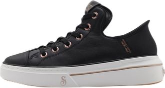 Skechers Damen Snoop ONE OG Leather Sneaker, Black, 36.5 EU