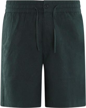 Olaf Hussein Homme, Shorts, Vert, Taille: XS Shorts en Lin Vert pour Homme