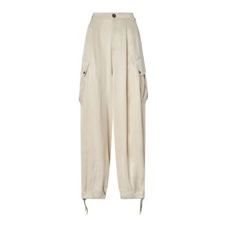 Pinko Pinko - Wide Pantalons - Femme - Pantalons - Beige - Taille: 34 FR