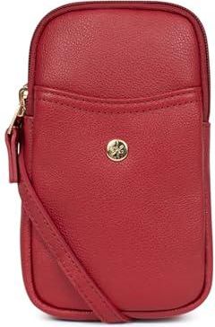 Pellet Pochette téléphone - Compatible téléphone Portable - pour Femme - Collection Luna - Rouge foncé