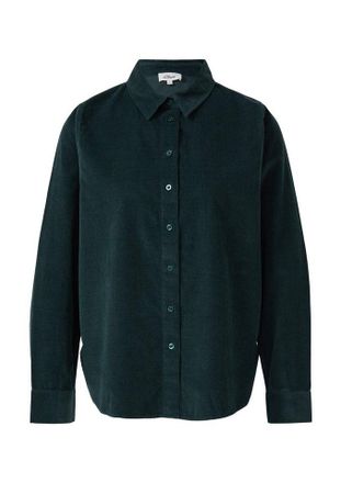 s.Oliver Langarmbluse Bluse Feincord-Bluse mit Hemdkragen