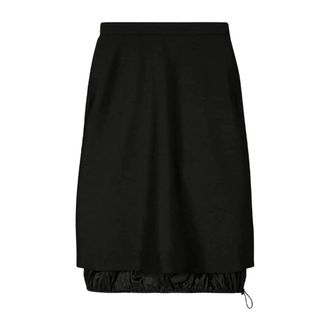 Tory Burch Schwarzer Woll-Midi-Rock mit Seidenfutter - - Skirts - Damen - Schwarzk - S