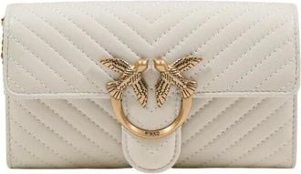 Pinko Pinko, Femme, Sacs, Blanc, Taille: ONE Size Sac bandouli&egrave;re en cuir