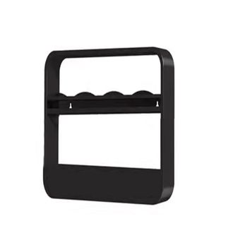 Generic Mehrzweckschrank H&auml;ngeschrank Schwarz Aus Kohlenstoffstahl Gefertigt Offene Lagerung Mit Bel&uuml;ftungs- Und Abflussl&ouml;chern Zwei Montagem&ouml;glichkeiten Schr