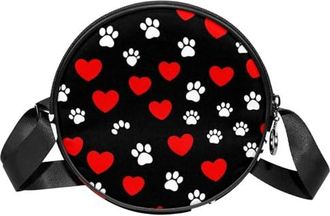 Generic Petit sac &agrave; bandouli&egrave;re circulaire pour femme, petit sac &agrave; bandouli&egrave;re avec fermeture &eacute;clair, bretelles r&eacute;glables, sac &agrave; main rond d&eacute;contract&eacute; pour fe