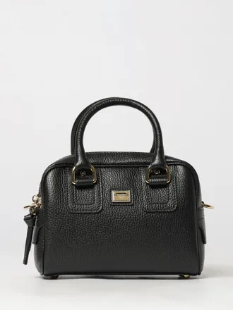 Dolce & Gabbana Lilly Tartan-Canvas-Handtasche f&uuml;r M&auml;dchen mit Lederdetails