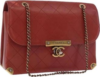 Chanel Pre-owned Vintage Flap Shoulder Bag - Femme - Pre-owned - Rouge - Taille: ONE Size