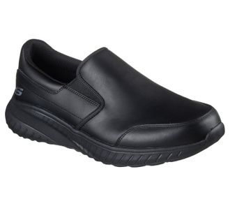 Skechers Herren Squad Chaos Sr Rockrath Schuh f&uuml;r das Gesundheitswesen, Blk Leather, 43 EU