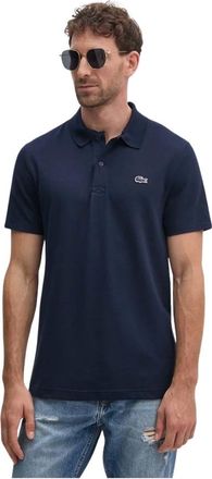 Lacoste Homme, Tops, Bleu, Taille: 2XL Polo en coton m&eacute;lang&eacute; coupe droite