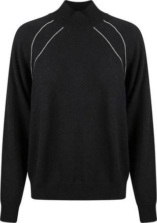 PESERICO Femme, Pulls, Noir, Taille: 44 FR Pull &agrave; col roul&eacute;