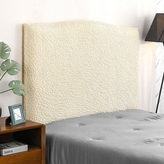 Generic Dehnbarer bogenf&ouml;rmiger Bettkopfteil Bezug Bettbezug f&uuml;r Queen Kingsize Betten gebogen Kopfteil Bezug Zertifiziert strapazierf&auml;hig staubdichter Schutz