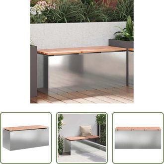 vidaXL vidaXL Stahlbank - Gartenbank Verzinkter Stahl 100 x 40 x 43 cm