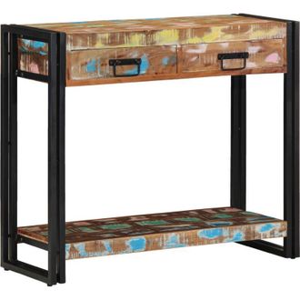 vidaXL Table Console Multicolore en Bois Recycl&eacute; et M&eacute;tal vidaXL
